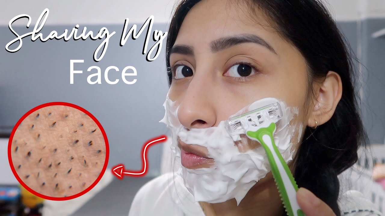 SHAVING MY FACE FOR THE FIRST TIME *DERMAPLANING AT HOME?!* + REGROWTH ...