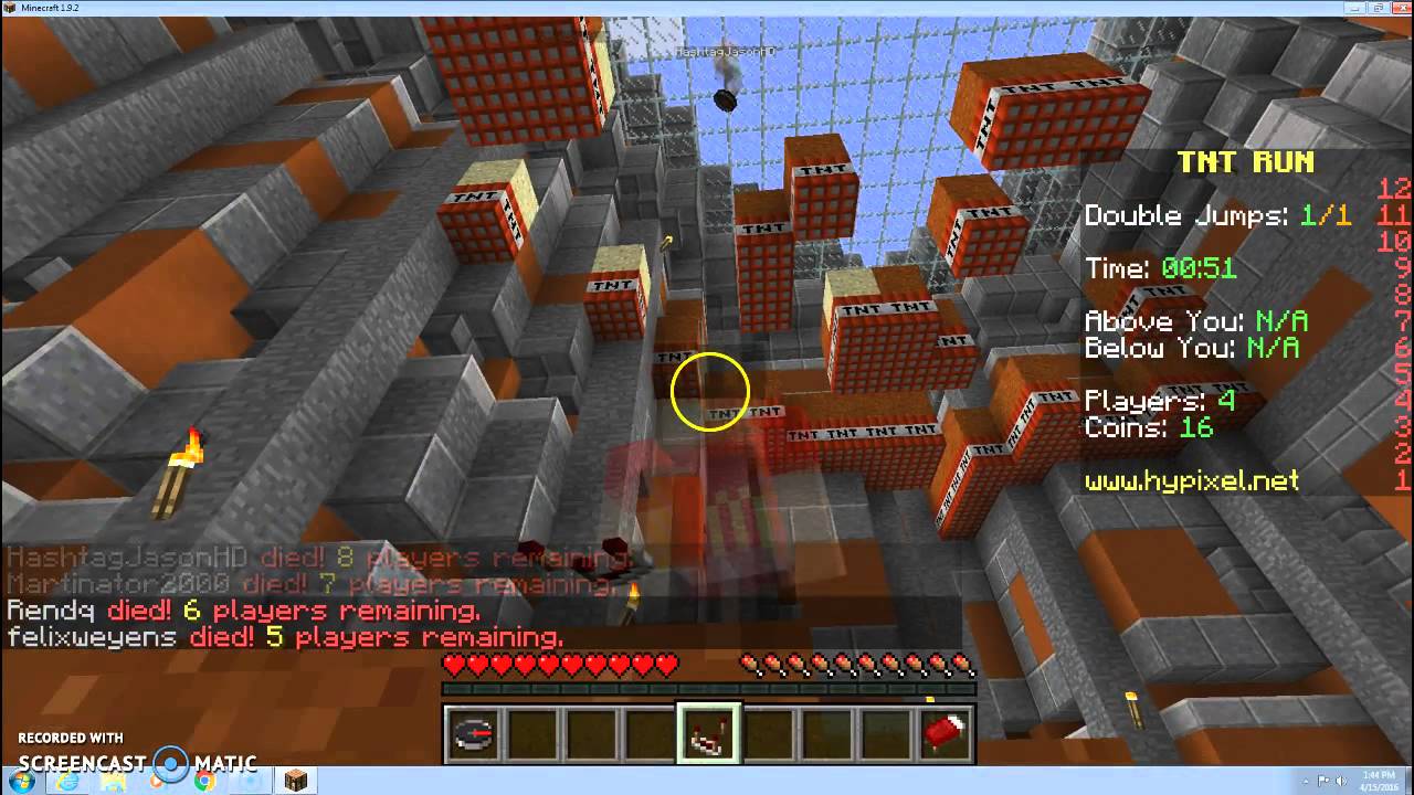 Hypixel TNT Run/TNT PvP - YouTube