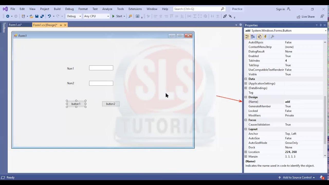 Arithmetic Operation Using Windows Form Application | Add, Subtract, Multiply,Division C# ...