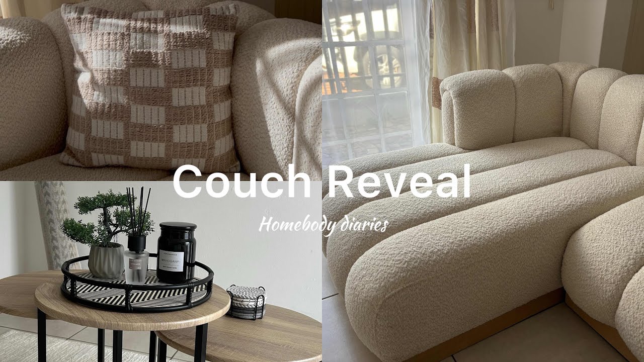 The couch is finally here | couch reveal | decorating the living room ...