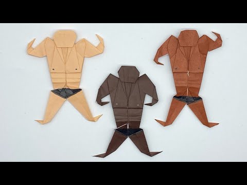 Origami Bodybuilder 💪 | How to Fold a Muscular Paper Figure! - YouTube