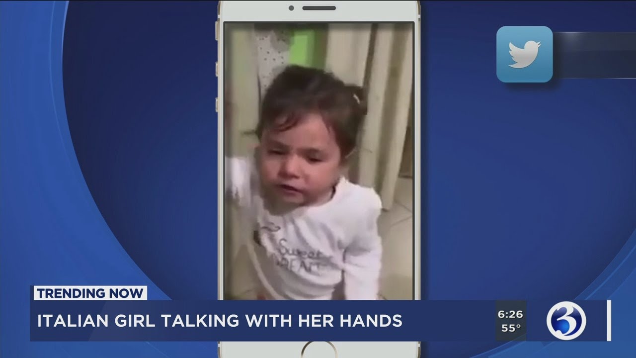 Trending Now: Italian girl talks with her hands - YouTube