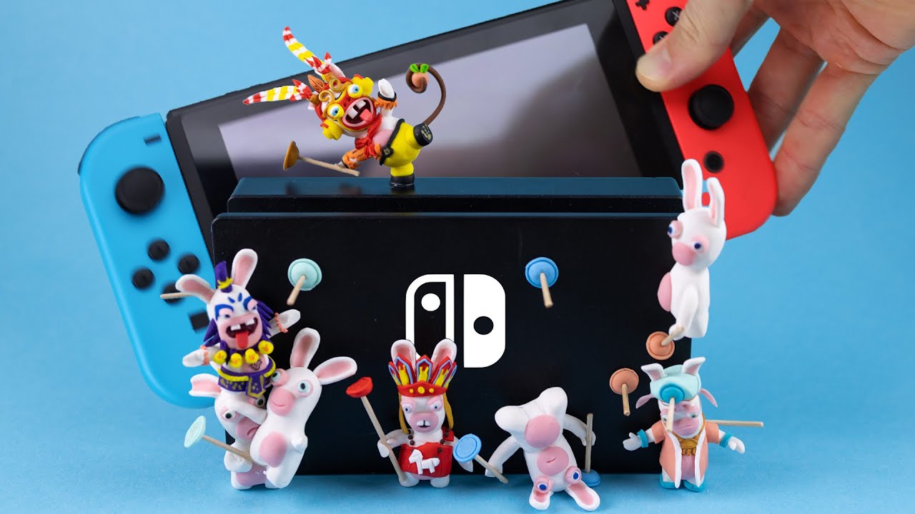 Customizing my SWITCH with RABBIDS – DIY Clay Tutorial - YouTube