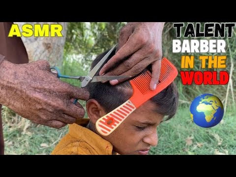 ASMR TALENT BARBER 💈 IN The World 🌍 VERY RELAXING AND ENJOYING HAIR CUT ...