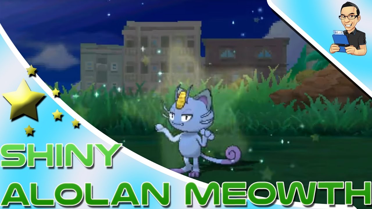LIVE SHINY ALOLAN MEOWTH| POKEMON SUN AND MOON | 56 SOS ENCOUNTERS ...