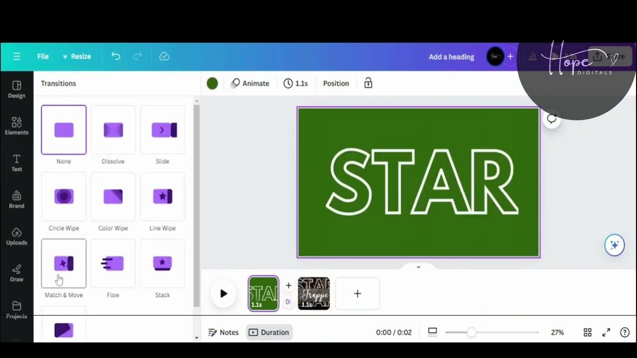 CANVA MATCH AND MOVE TRANSITION: STEP-BY-STEP TUTORIAL - YouTube