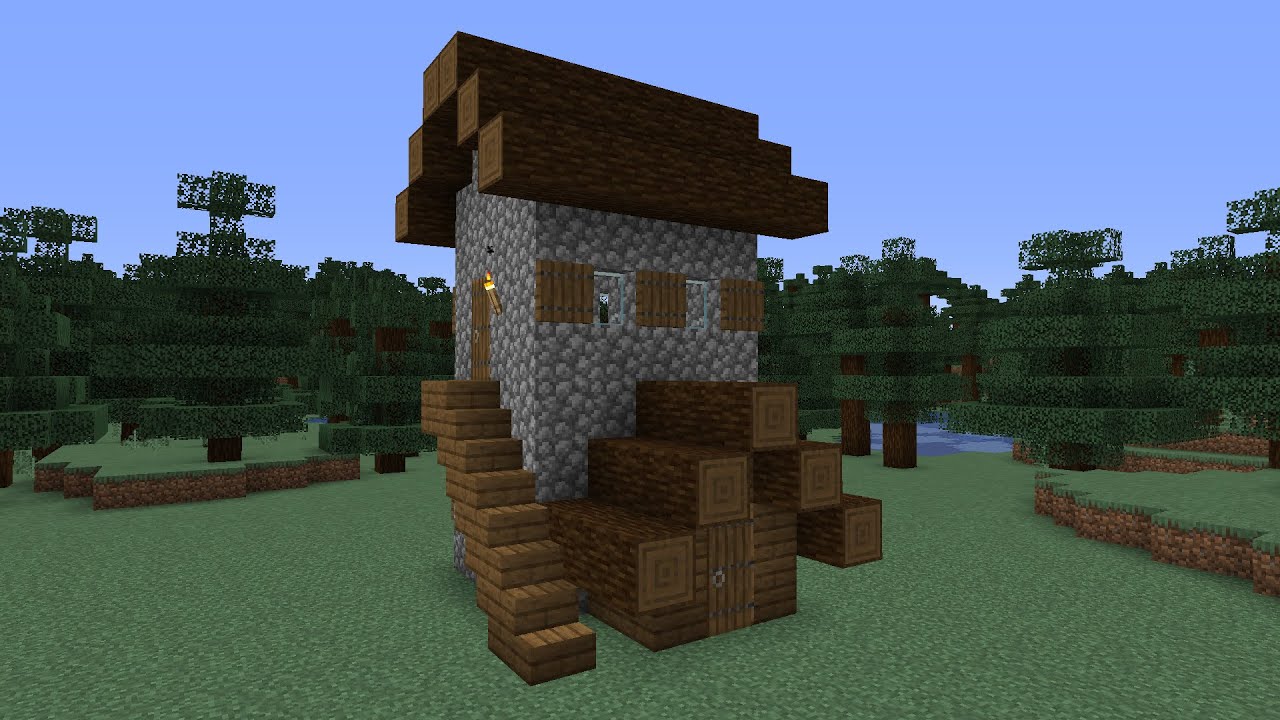 How To Build a Minecraft Taiga Village Medium House 2 - YouTube