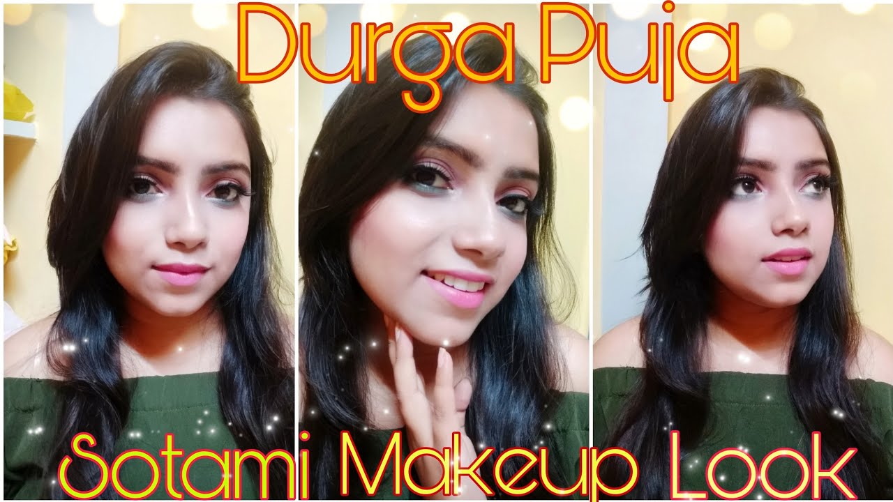 Easy Durga Puja makeup look|| Sotami durga puja makeup look||Easy makeup tutorials for beginners ...