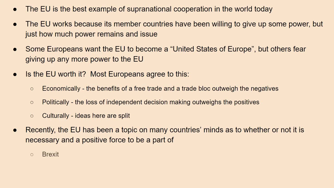 The European Union - Conclusion - YouTube