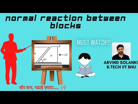 How to calculate Normal reaction between blocks - YouTube