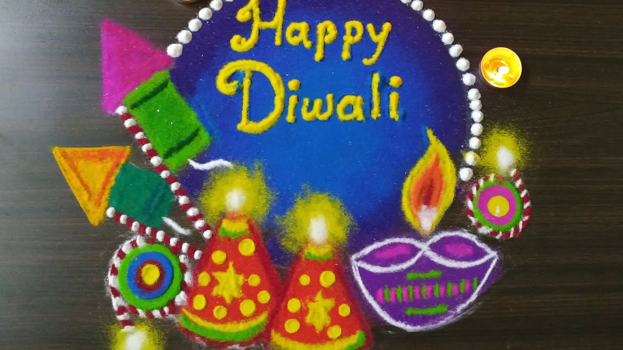 Very Easy Diwali Special Rangoli Design 2019 Simple rangoli for diwali ...