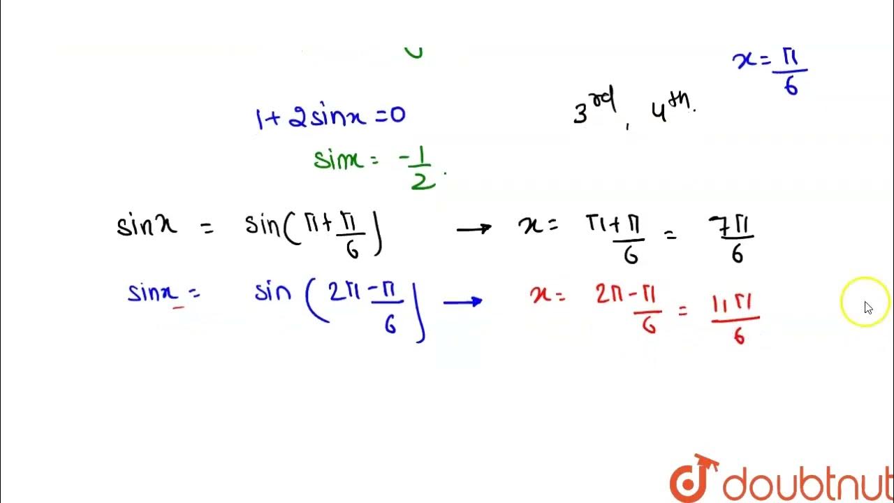 Find the domain of the function\nf(x)=1/(1+2sinx) | CLASS 12 | RELATIONS AND FUNCTIONS | MATHS ...
