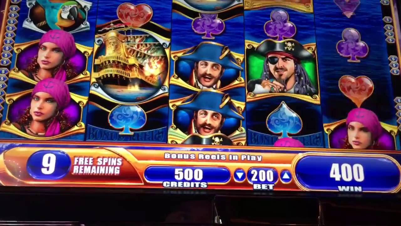 Pirate Ship Slot Machine ~ WMS ~ FREE SPIN BONUS! ~ MAX BET ~ BIG WIN ...
