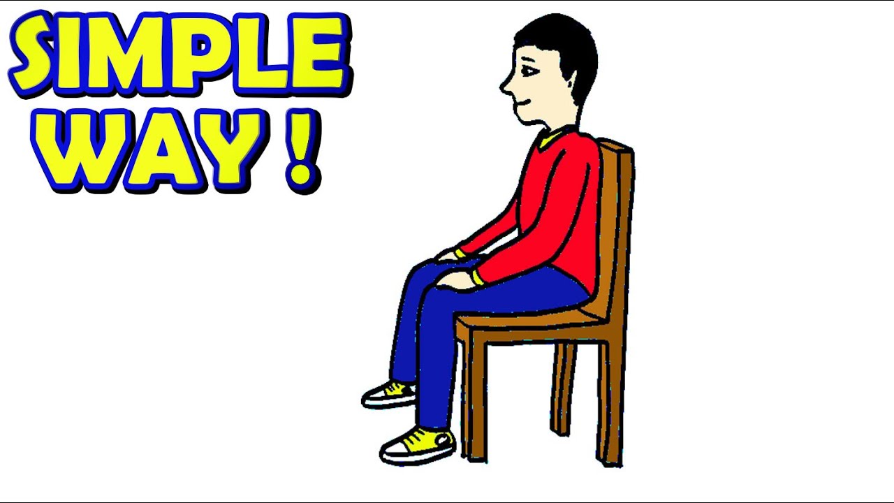 How to draw a person sitting down step by step simple way | Simple ...