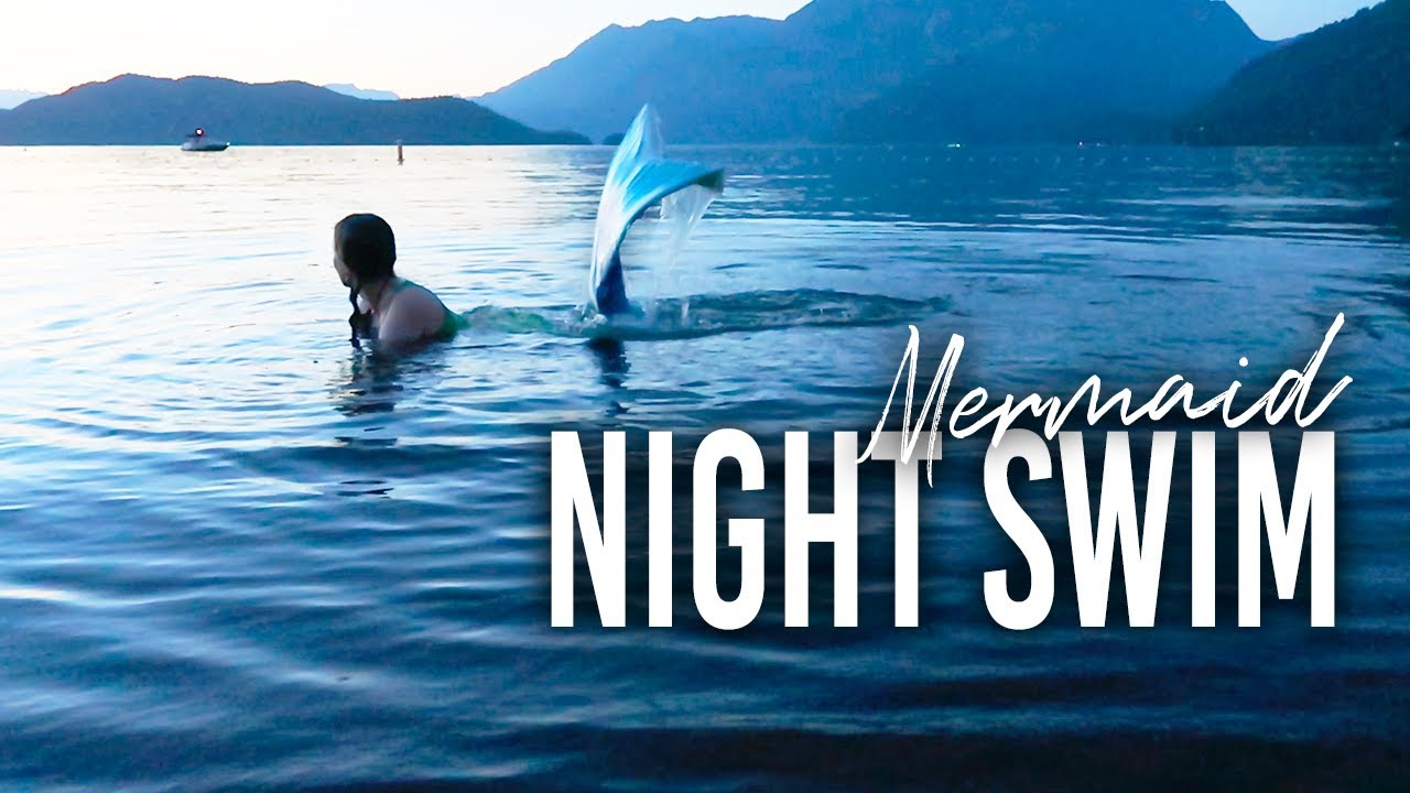 Late Night Swim in a Mermaid Tail // Cold and Beautiful - YouTube