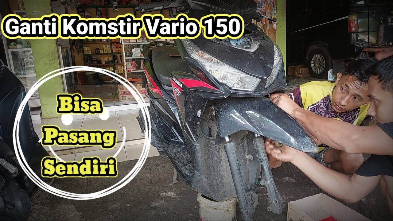 Ganti Komstir Honda Vario 150 Pakai Alat Seadanya - YouTube