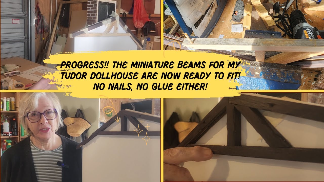 Progress!! The miniature beams for my Tudor Dollhouse are now ready to ...
