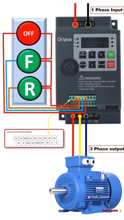 single phase vfd motor control circuit diagram // vfd wiring diagram # ...