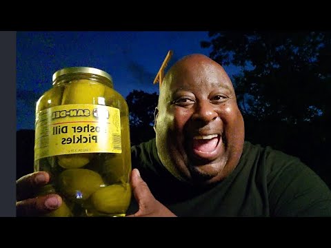 Trying Dill Pickles out the Jar - YouTube