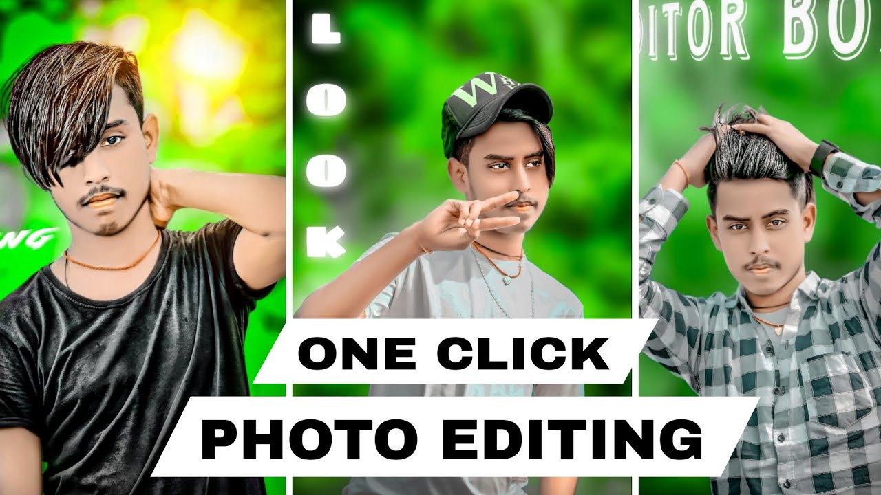 Ek Click Me Photo Edit Kaise Karen || Green Tone Photo Editing || Face ...