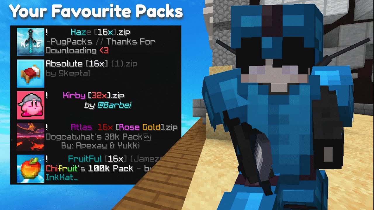 Using YOUR Favourite Hypixel Bedwars Texture Packs!! - YouTube