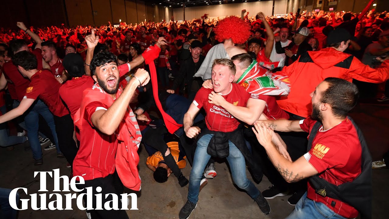 The moment Liverpool fans found out their team had won Champions League ...