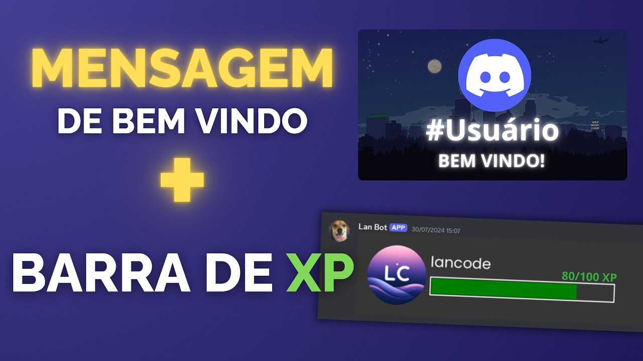 IMAGEM DE BEM VINDO E BARRA DE XP - Bot de Discord com Python - YouTube