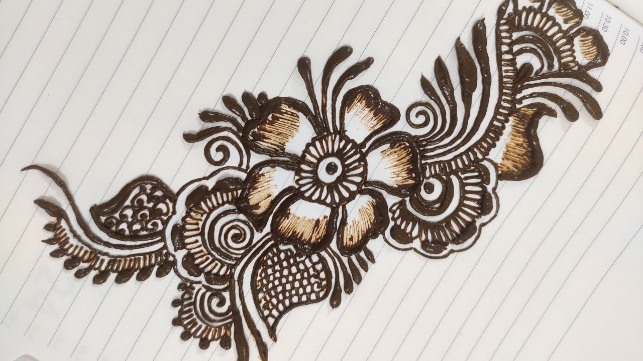 step by step mehandi #easy mehandi design - YouTube