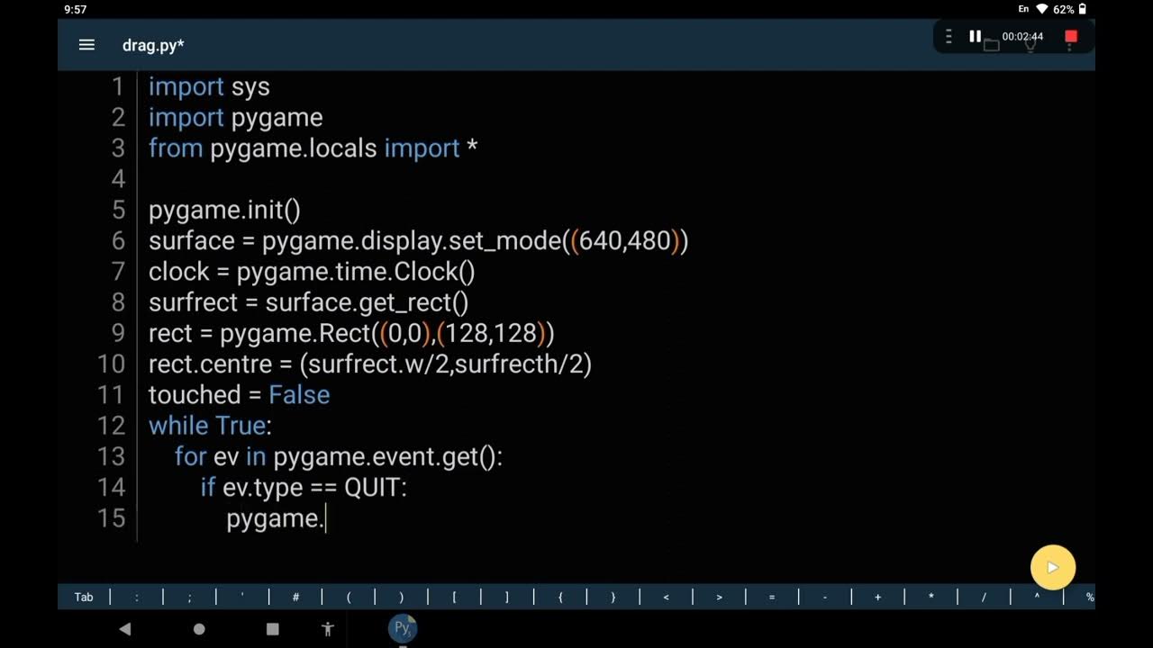 PYTHON PROJECT- TOUCHSCREEN - YouTube