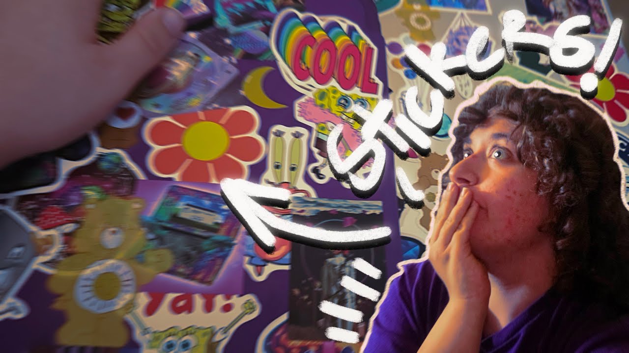 decorating my stuff with trippy stickers + weird trinkets ...