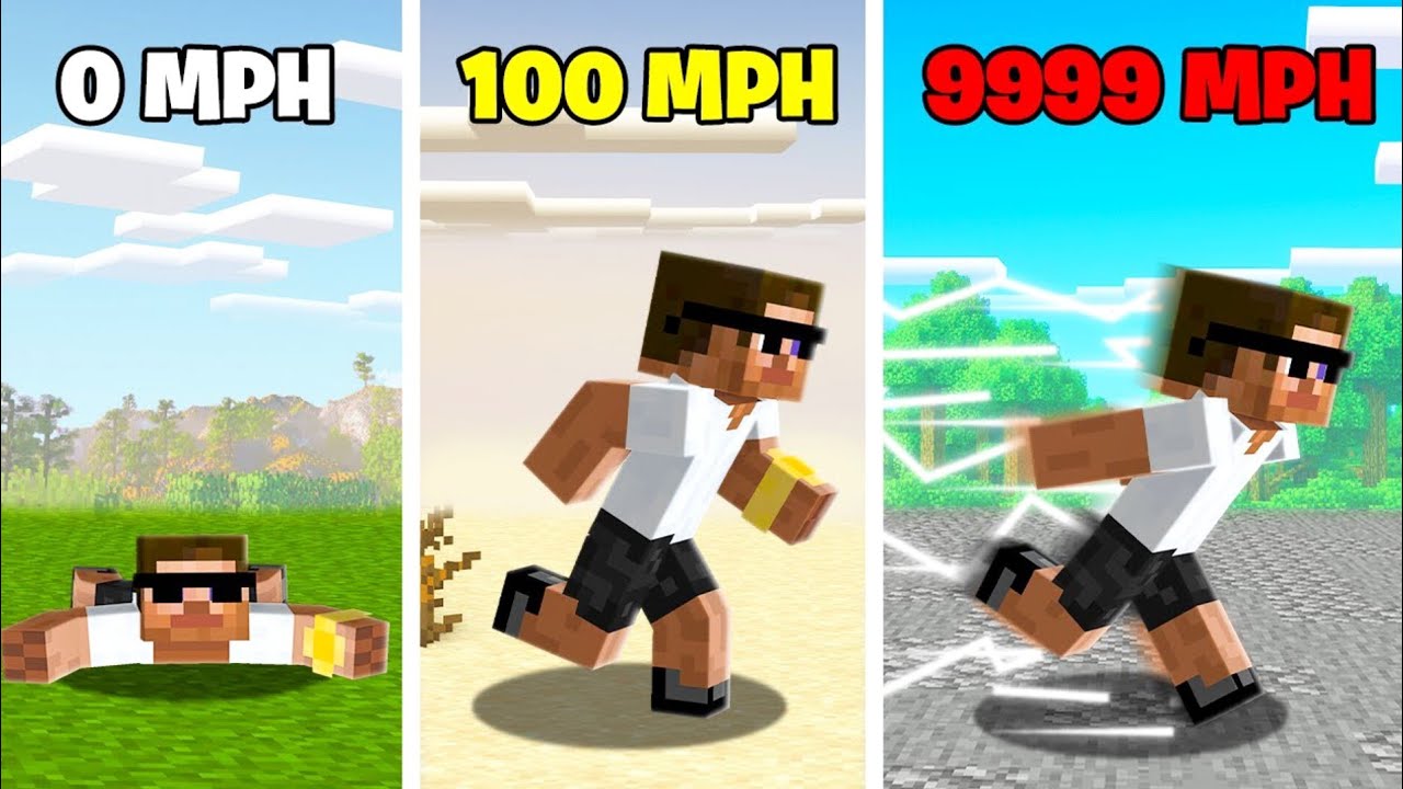 Minecraft But Speed Increases Every Second !! - YouTube