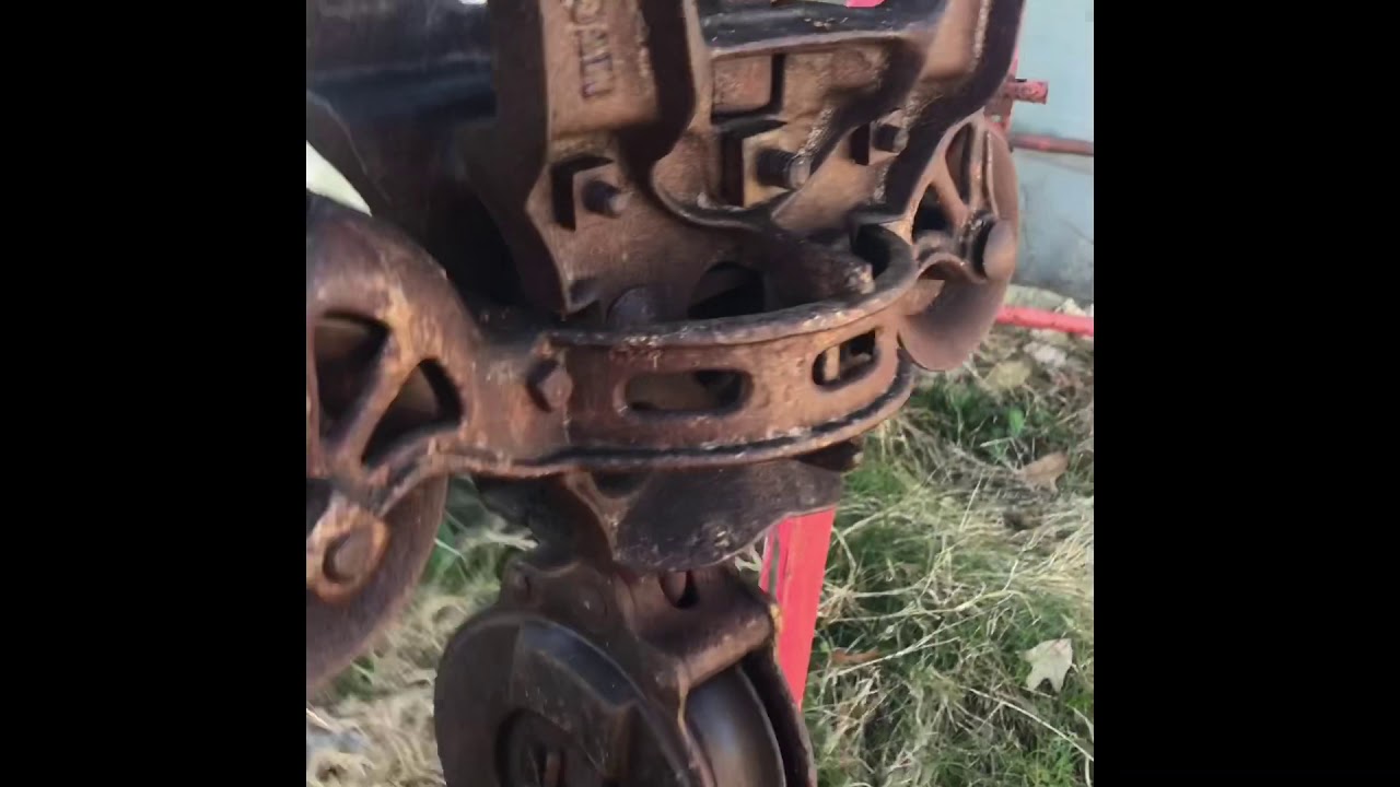 Part 3 Strickler hay trolley with #10 b&l pulley - YouTube