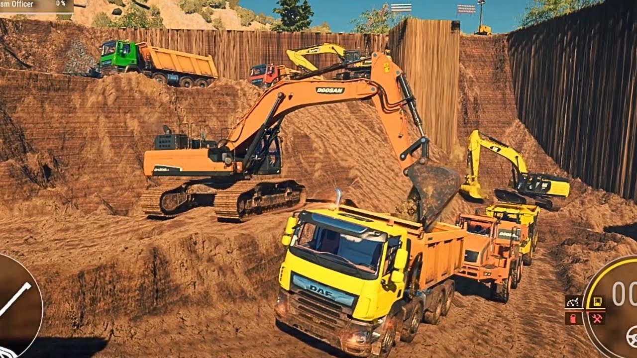 DEEP HOLE!! Let's Dig The Soil with Excavator and Dump Truck for kids ...