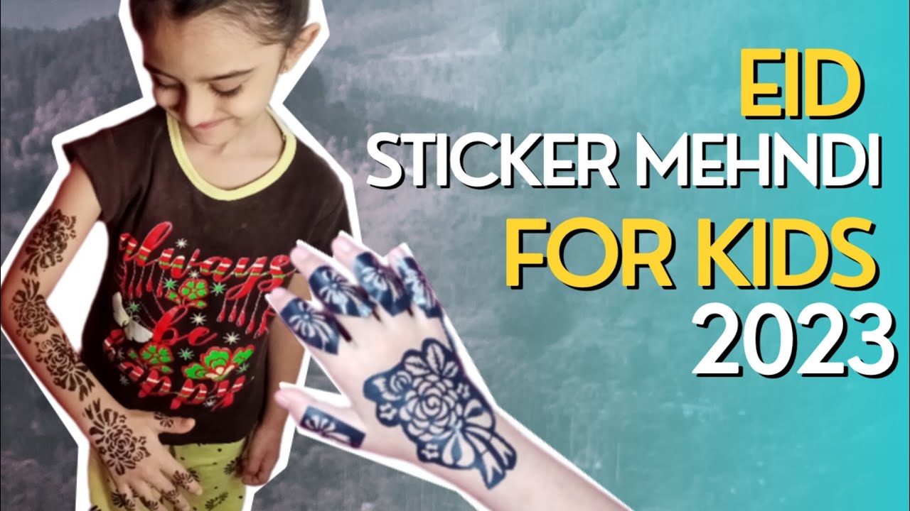Mehndi apply with sticker | Easy mendi tricks for kids ...