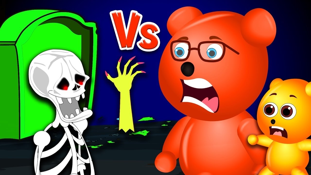 Mega Gummy bear Visits Candy World finger family Rhyme for Kids Gummy ...