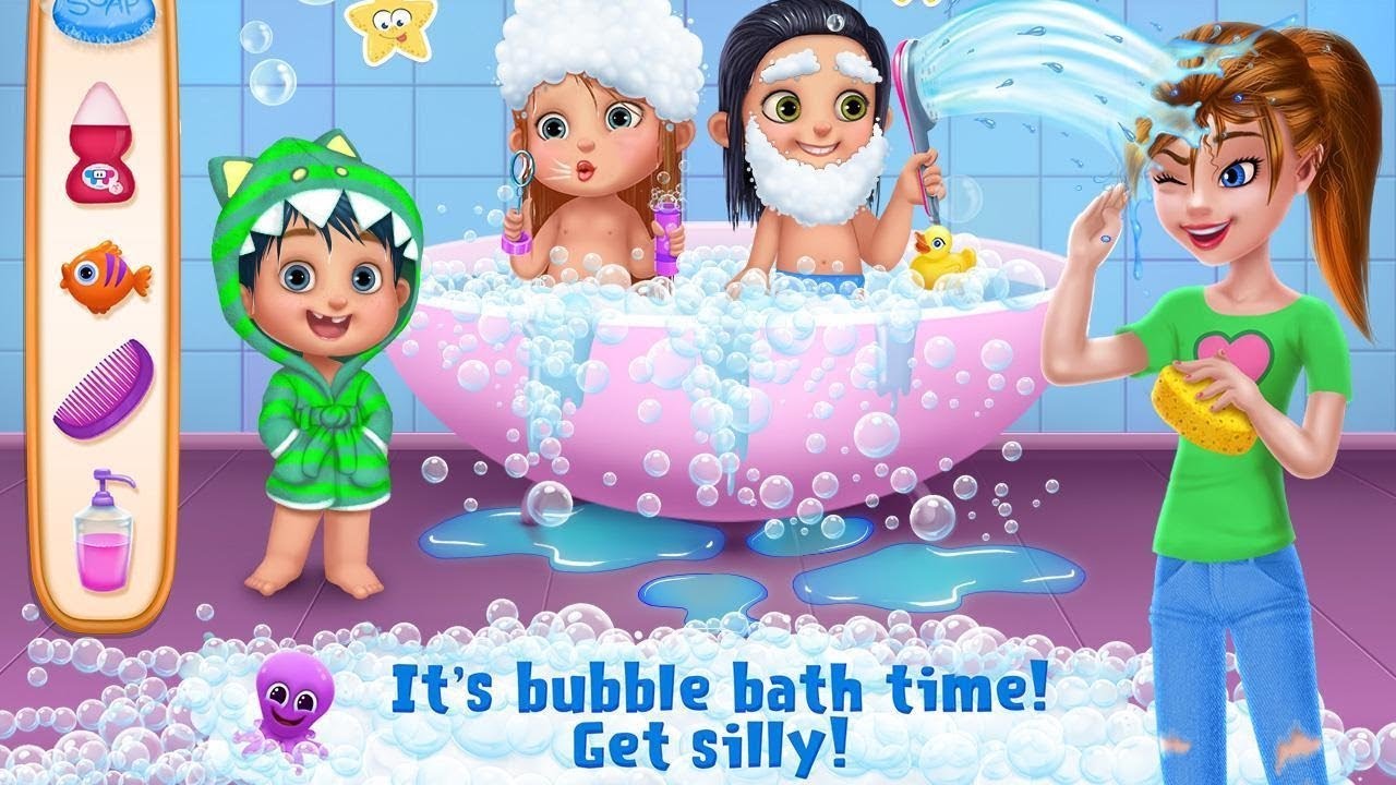 Babysitter Craziness Kids Game - Play Bath Time, Dress Up&Makeover Game ...
