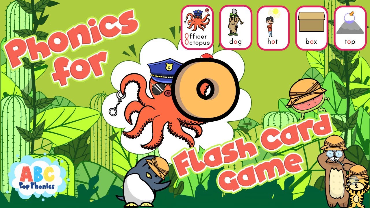Short-O Phonics Flashcard Game - YouTube