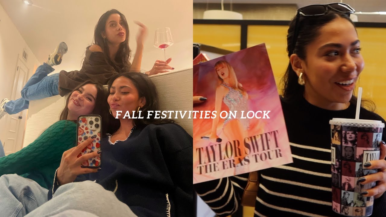 eras movie at amc and pumpkin painting night - vlog - YouTube