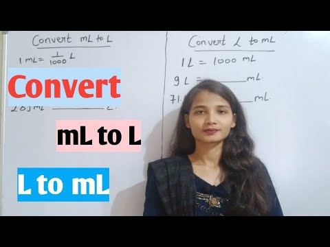 Convert (mL to L) and (L to mL)|| unit conversion - YouTube