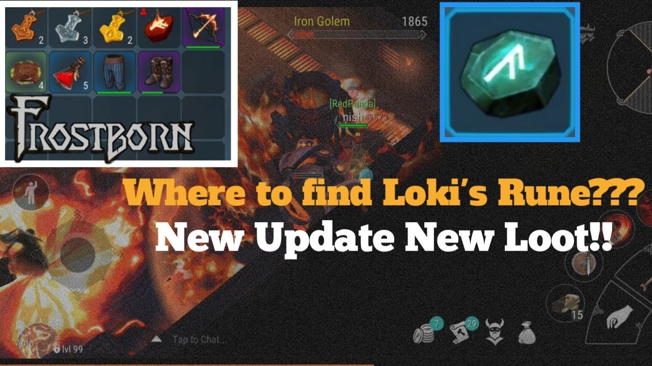Where is Loki's Rune?| Two men Odins| New update loot|Frostborn - YouTube