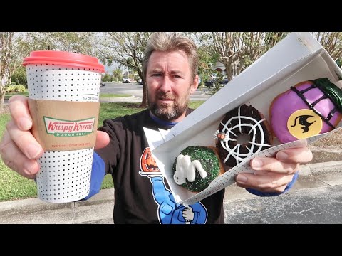 Trying The NEW Krispy Kreme Haunted House Doughnuts & Sugar OVERLOAD / Dunkin Donuts Halloween Fail