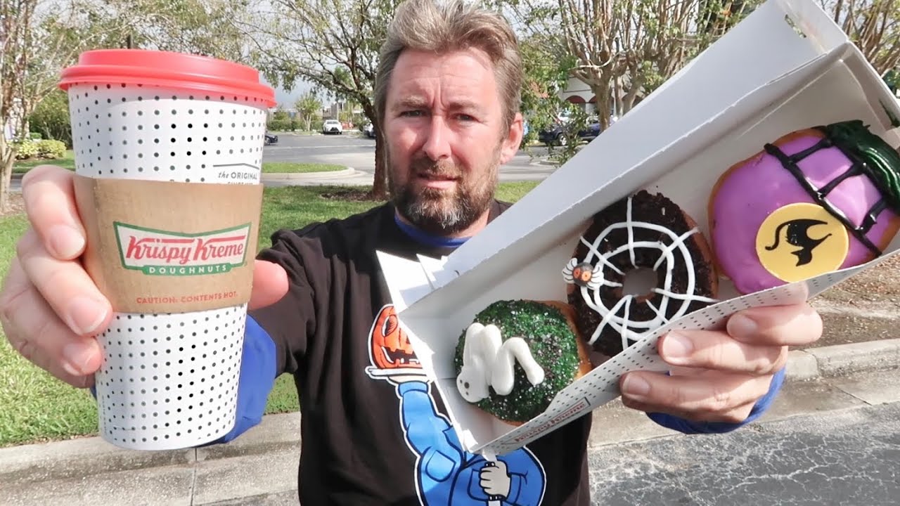 Trying The NEW Krispy Kreme Haunted House Doughnuts & Sugar OVERLOAD ...