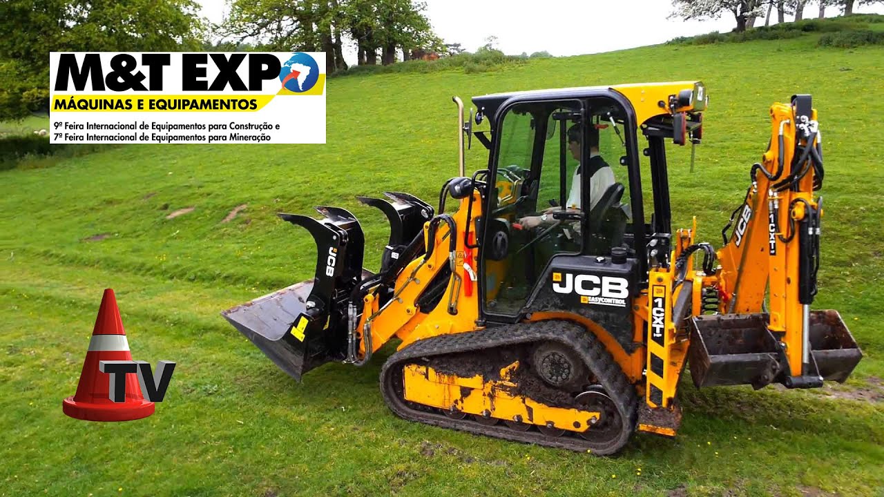 M&T Expo 2015 - Nueva JCB 1CXT - Minicargadora Retroexcavadora Orugas ...