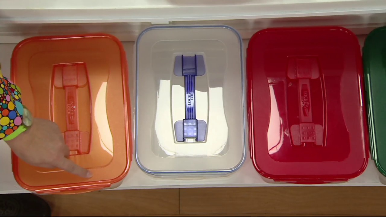Lock & Lock 8-piece Nestable Set with 9x13 Container on QVC - YouTube