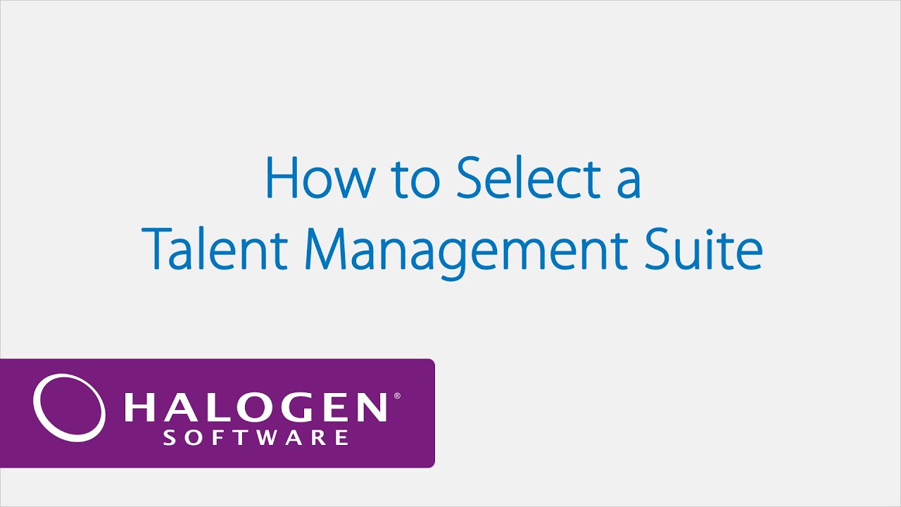 How to Select a Talent Management Suite – Webinar - YouTube