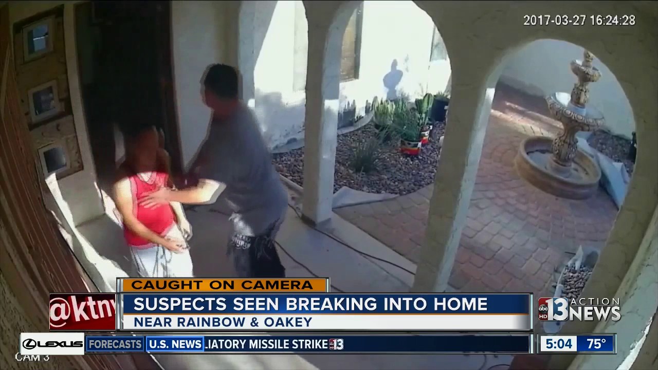 Surveillance shows suspects breaking into home near Rainbow, Oakey ...