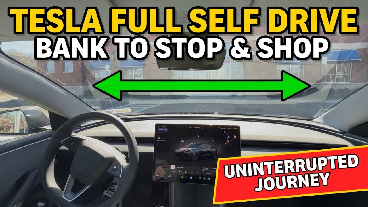 FSD – Uninterrupted full self drive from Bank to Stop & Shop parking ...