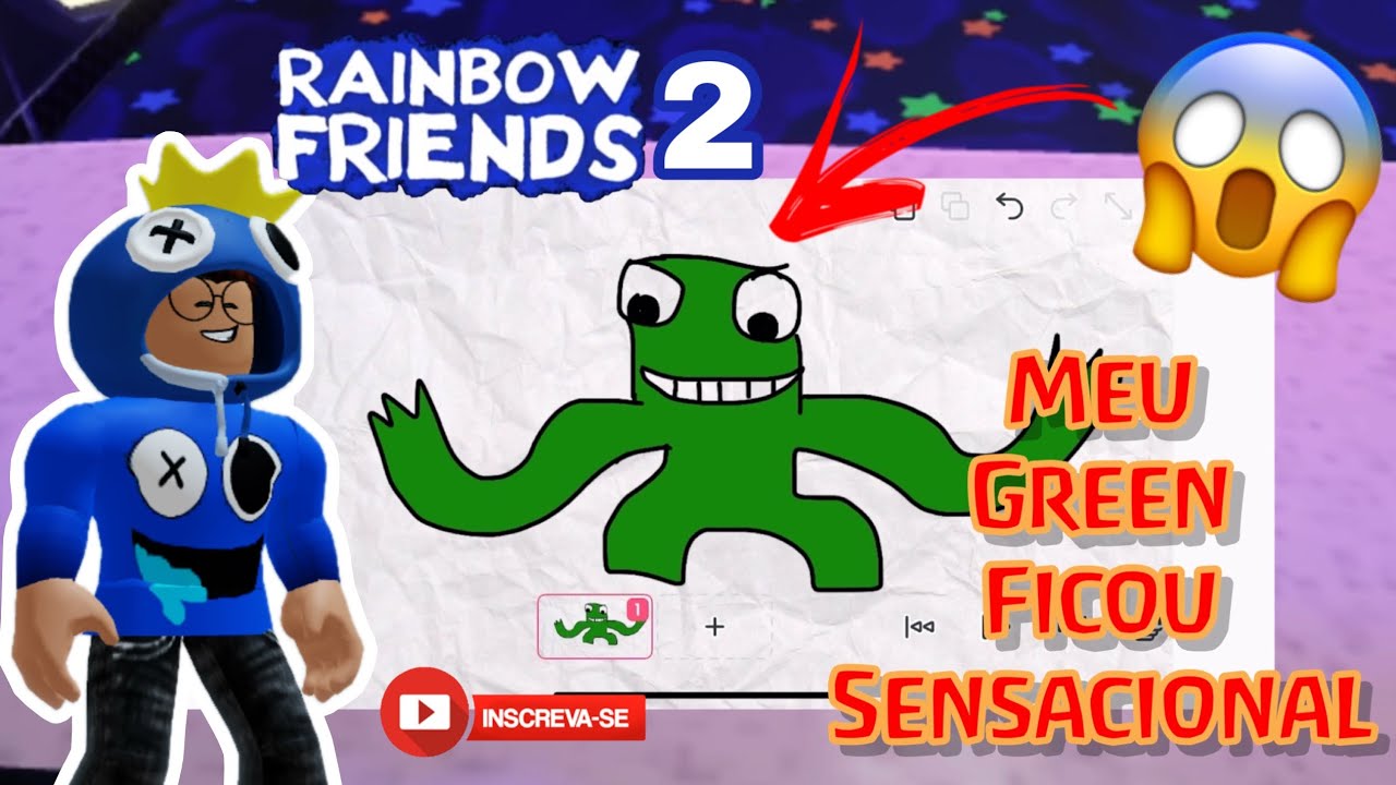 MEU GREEN FICOU FANTÁSTICO - RAINBOW FRIENDS 2 - YouTube