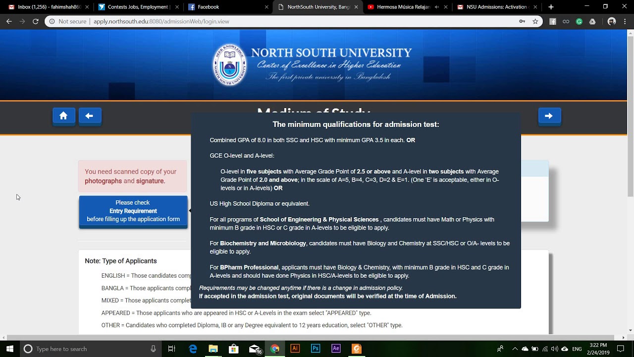 How to register for North South University Undergraduate program - YouTube