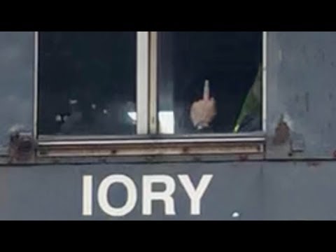 Railroad Conductor Flips Me Off! Middle Finger Caught On Camera! - YouTube